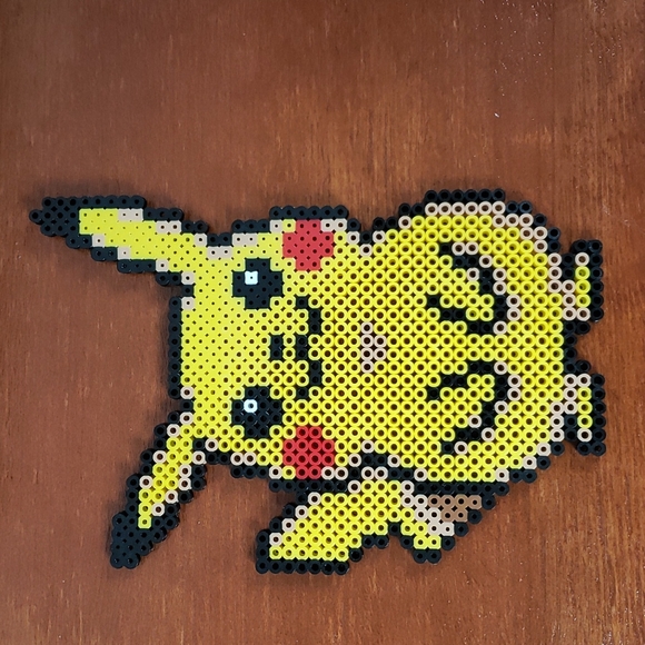 Perler | Wall Decor | Pokmon Pikachu Perler Bead Sprite | Poshmark
